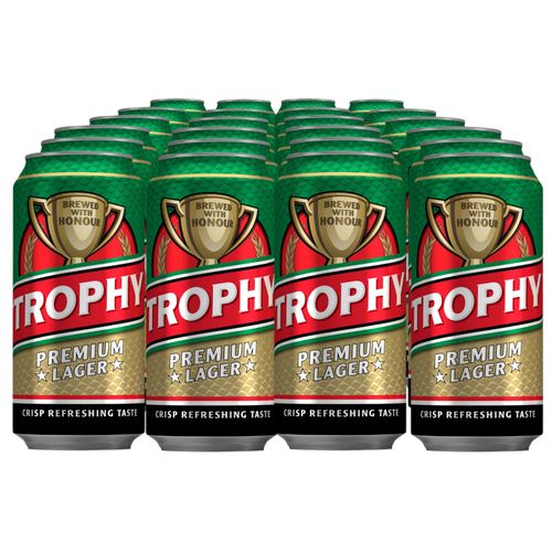 Trophy Lager Beer Can 50cl (x24 Cans)